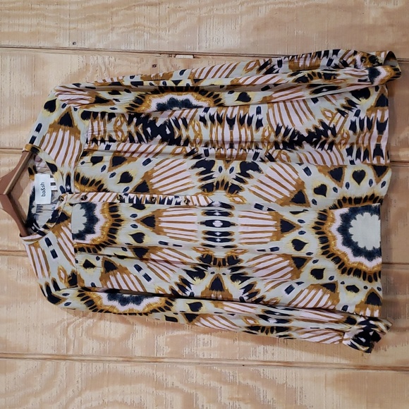 ba&sh | Tops | Bash Calysta Lady Top Black Gold Long Sleeve Blouse Size ...